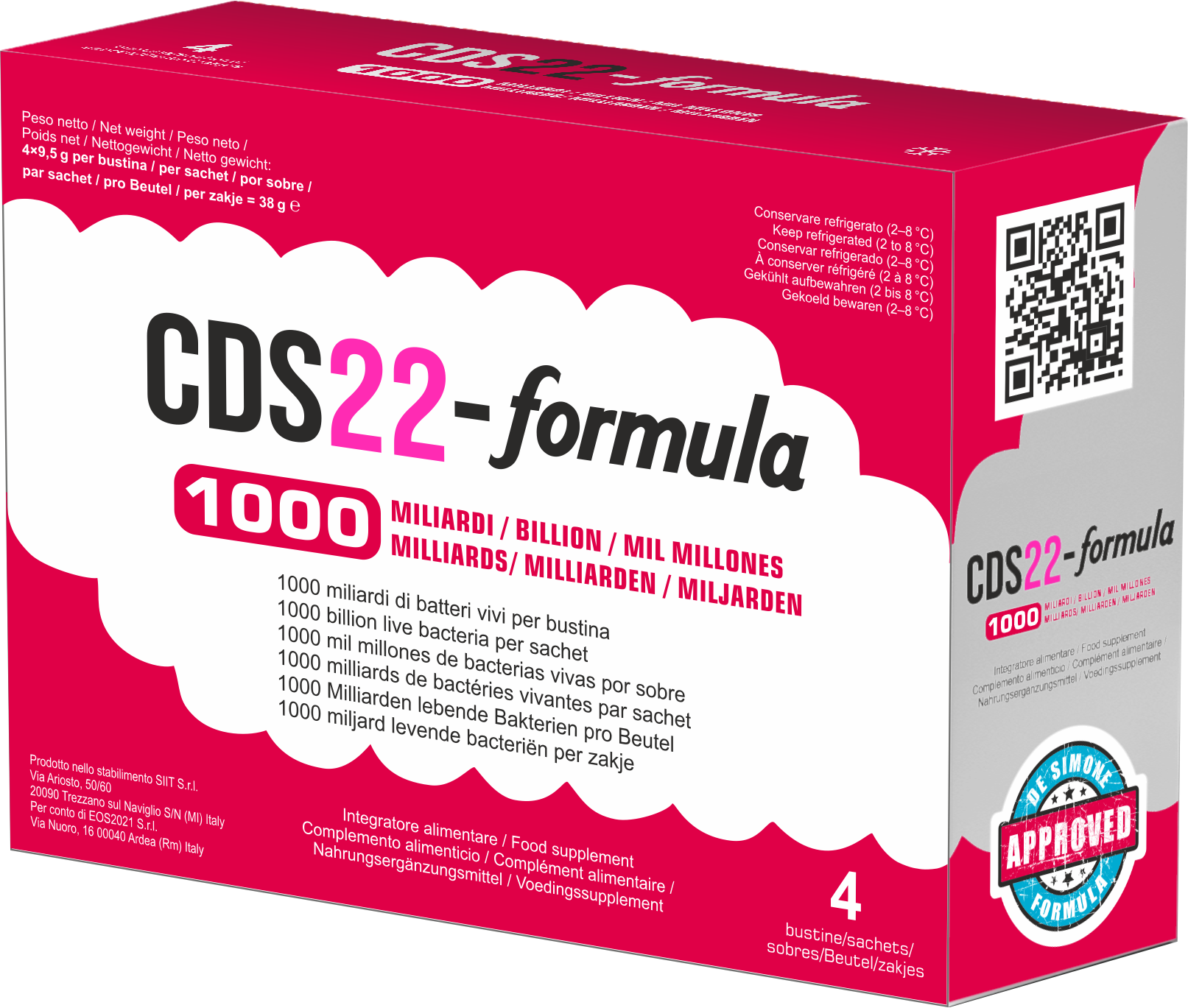 CDS22 Formula 1000 Billion Live Bacteria: Probiotic Sachets